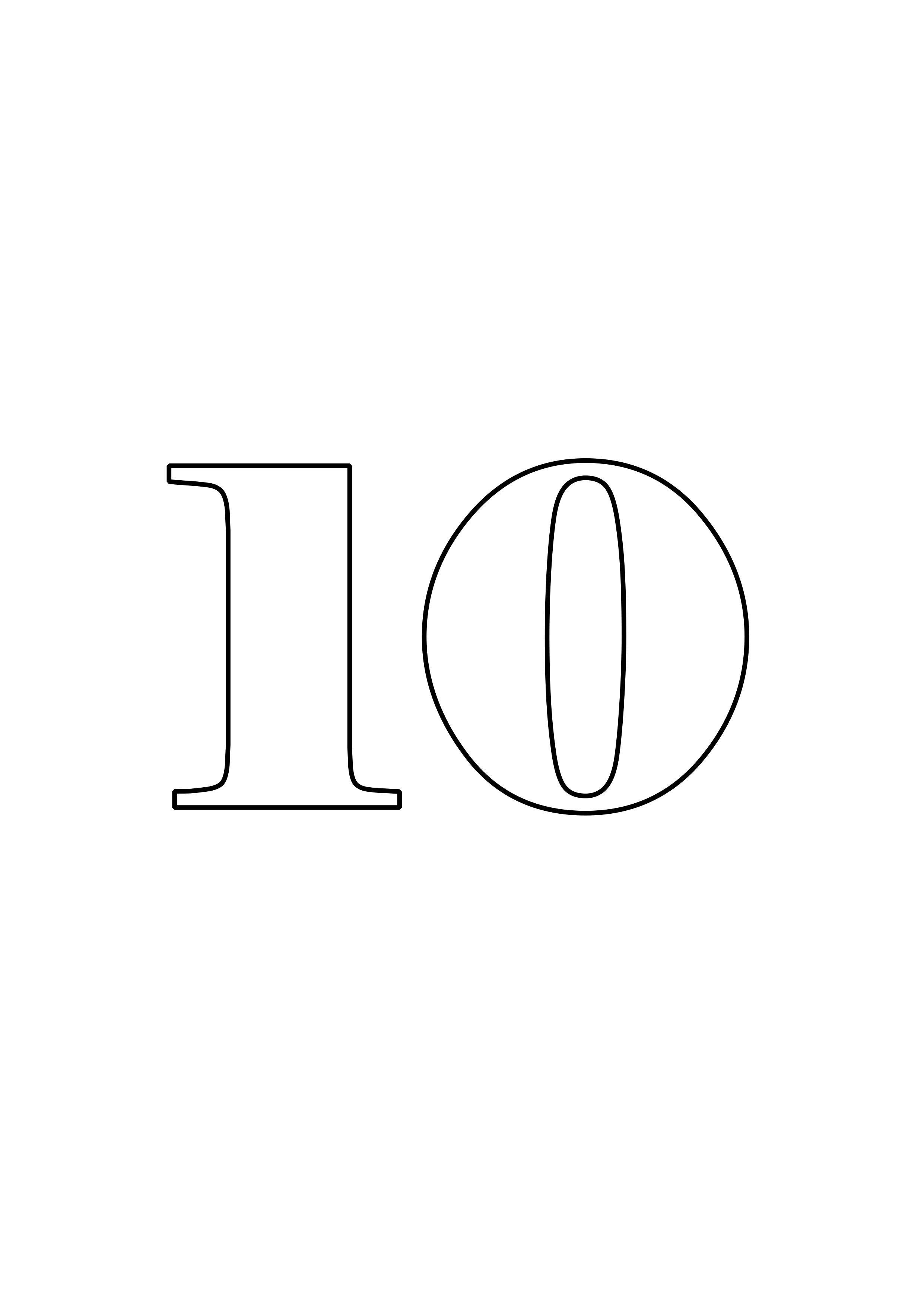Cyfra 10 do druku – kalendarz.su