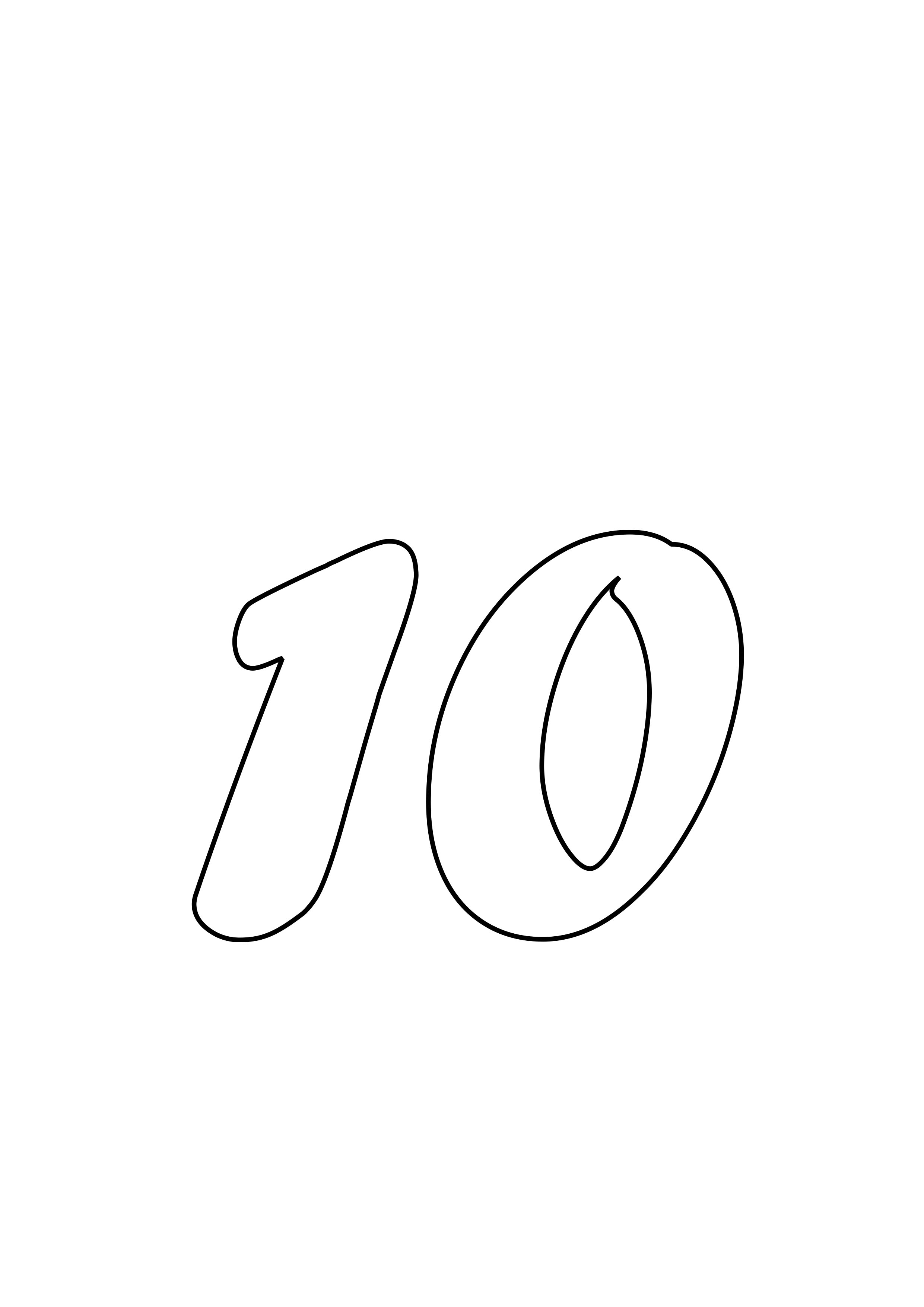 Cyfra 10 do druku – kalendarz.su
