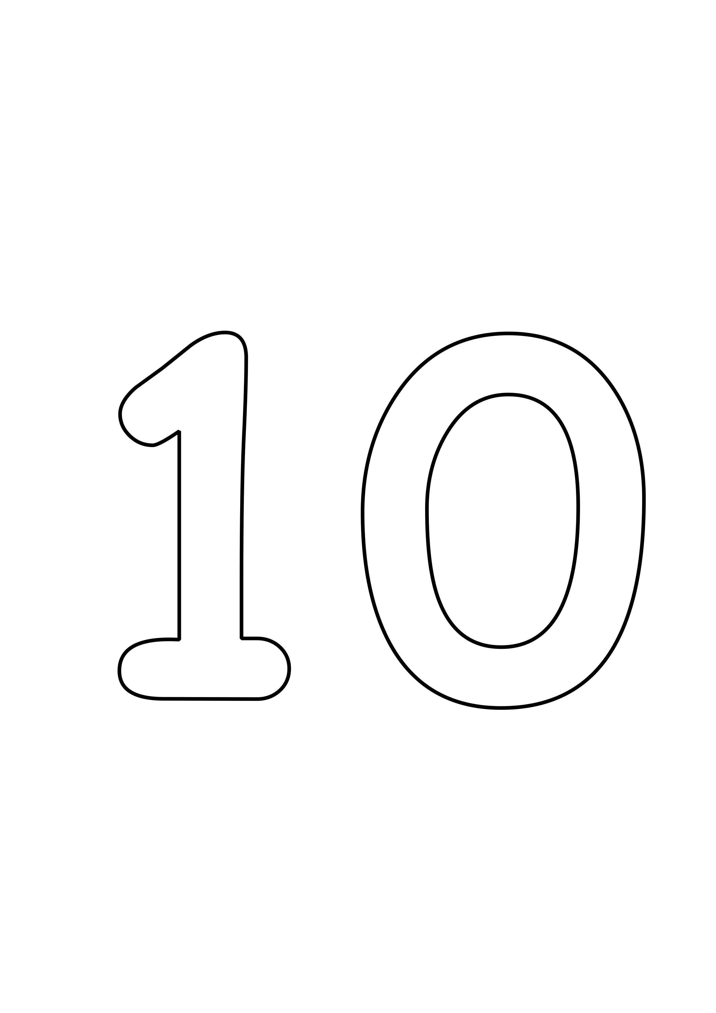 Cyfra 10 do druku – kalendarz.su